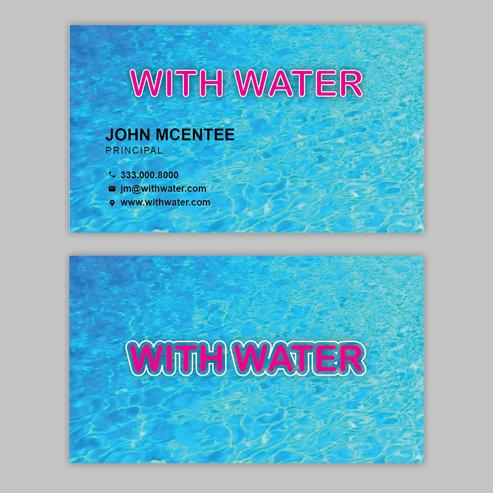 Bold, Serious, Water irrigation and water treatment Business Card ...
