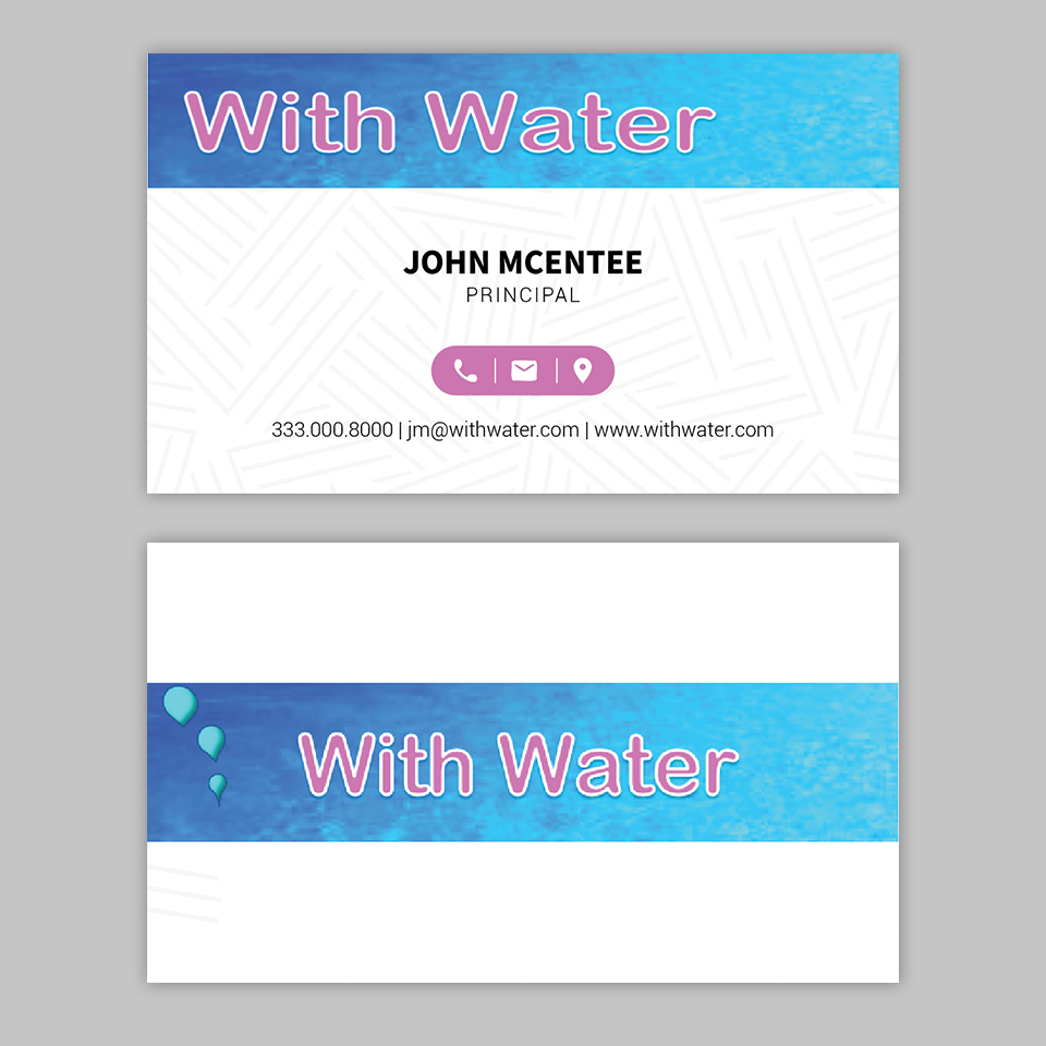 Bold, Serious, Water irrigation and water treatment Business Card ...