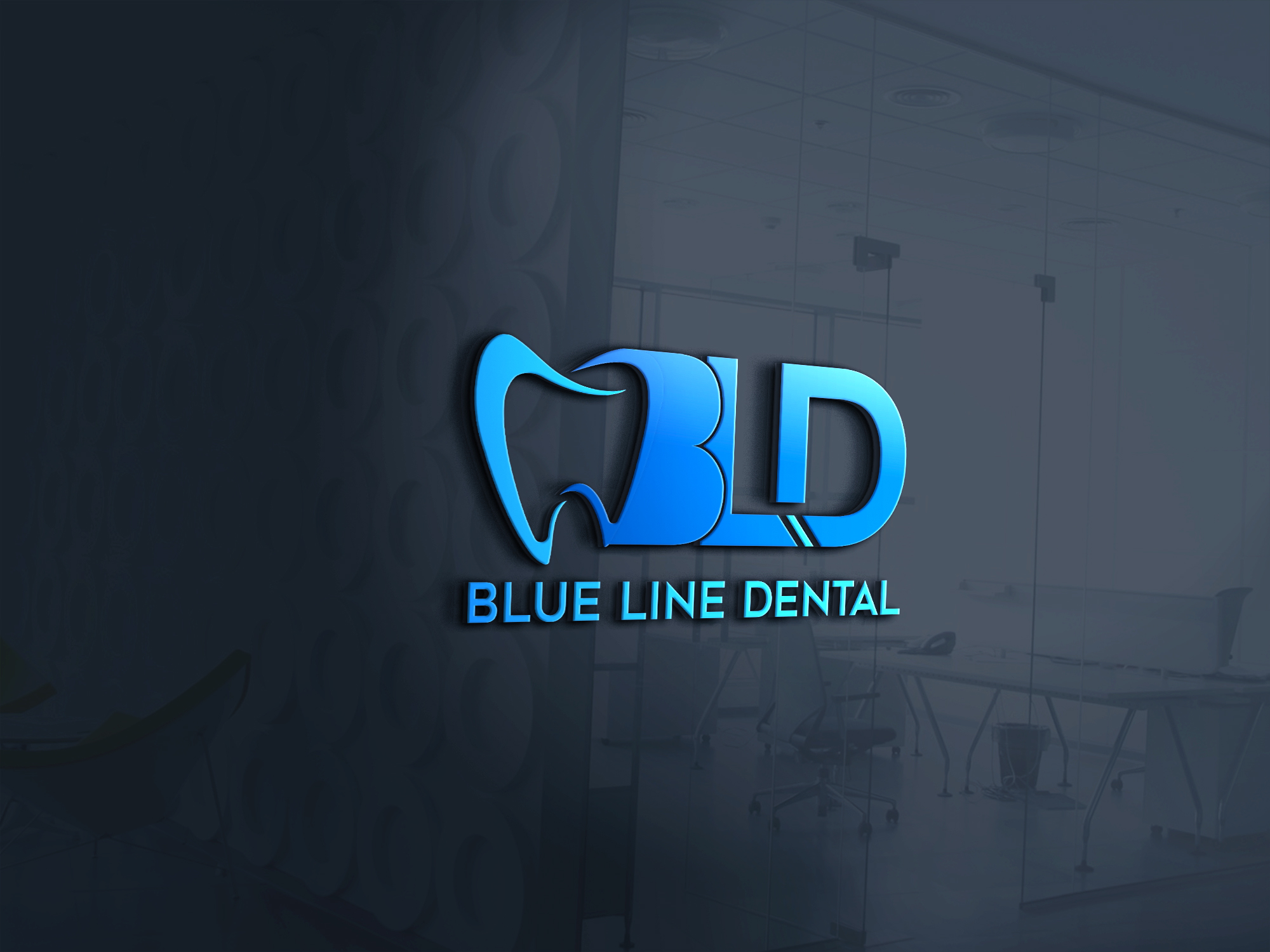 Logo Design for blue line dental by Odyssey_Design | Design #32954227