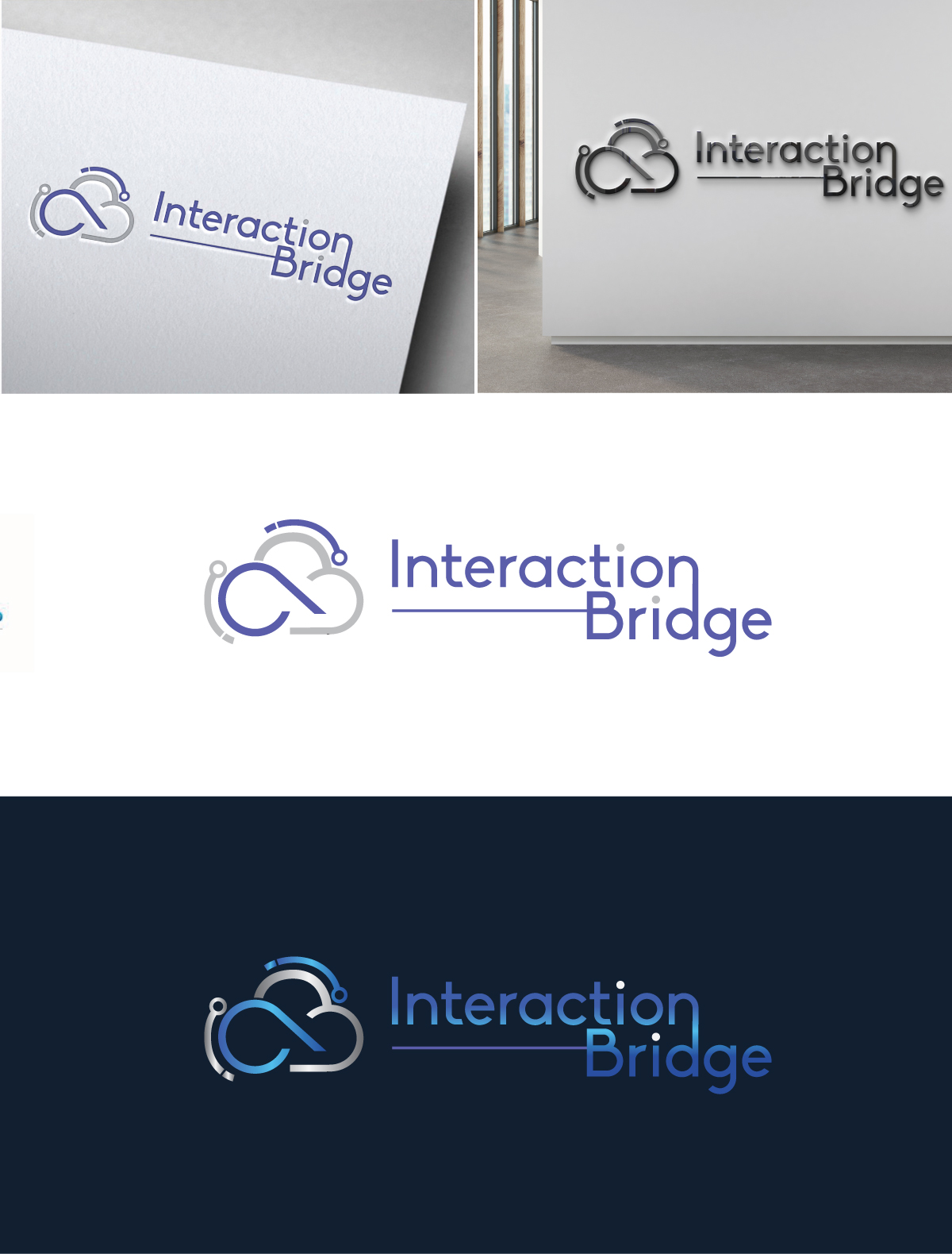 Elegant, Playful, Technology Logo Design for InteractionBridge by Om ...