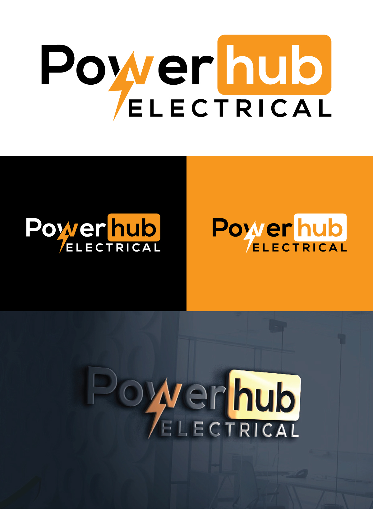 Elegant, Playful Logo Design for Powerhub Electrical by LogoHenter. | Design #32983317