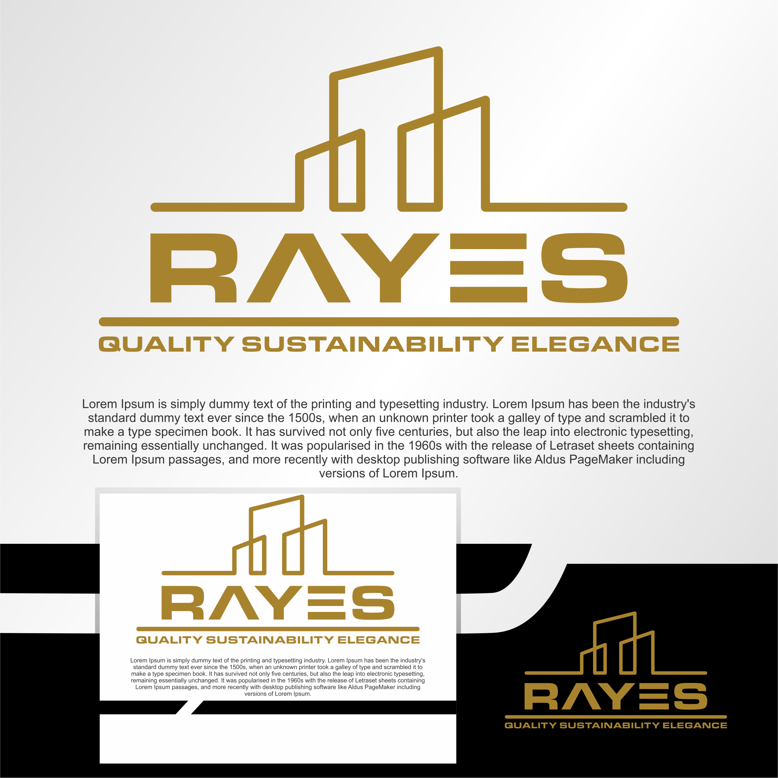 Logo Design for RAYES QUALITY SUSTAINABILITY ELEGANCE by diego costa ...