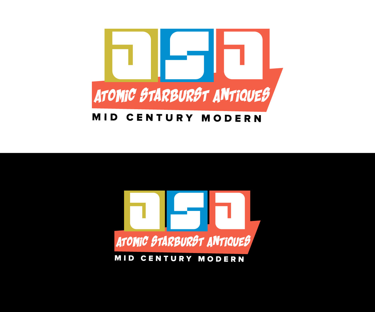 Modern, Colorful, Retail, Antique Store. Logo Design for "Atomic ...