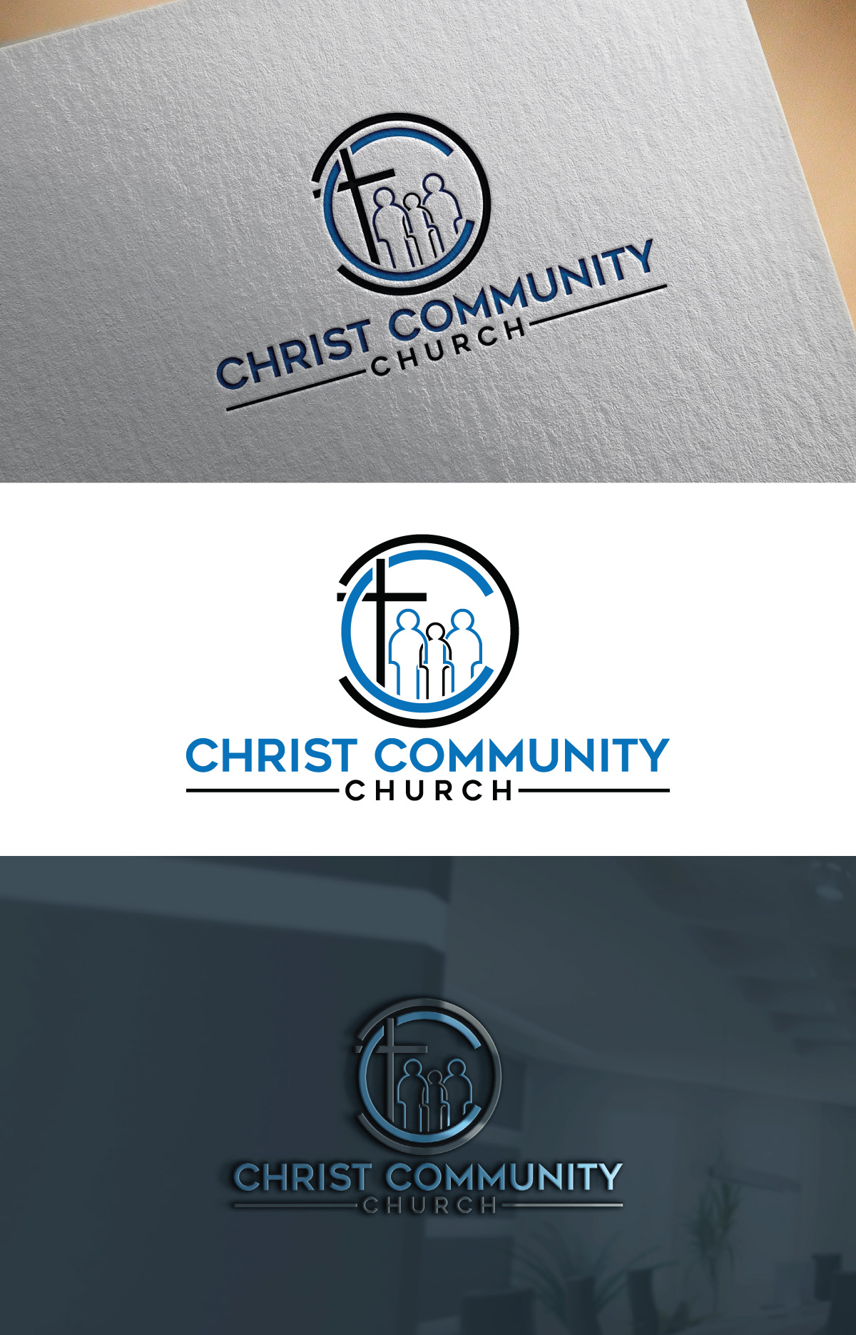 Modern, Masculine Logo Design for "Christ Community Church of San Jose ...