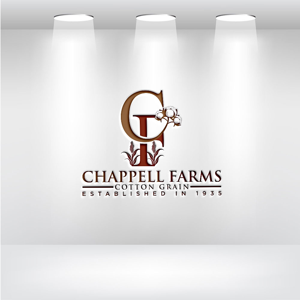 Logo Design for Chappell Farms CF logo cotton grain by Pixel power ...