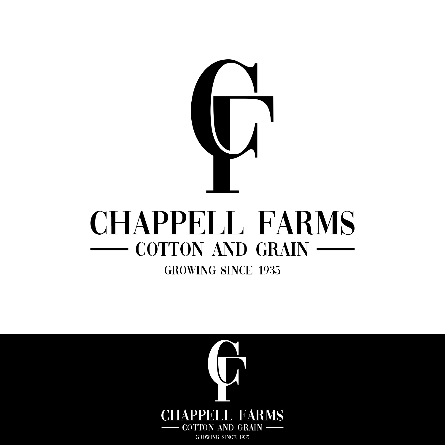 Logo Design for Chappell Farms CF logo cotton grain by waee | Design ...