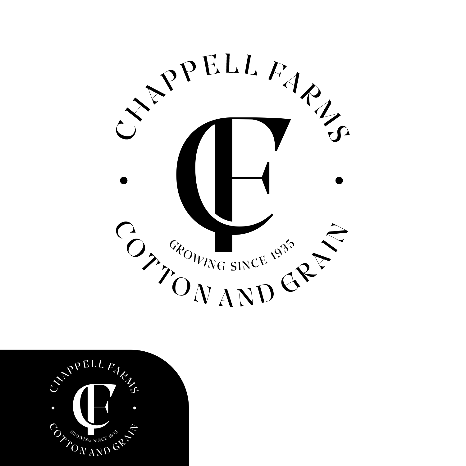 Logo Design for Chappell Farms CF logo cotton grain by waee | Design ...