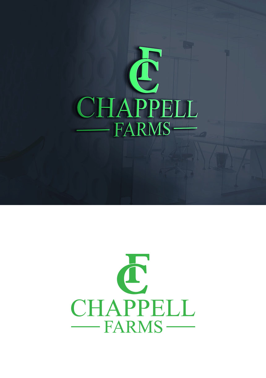 Logo Design for Chappell Farms CF logo cotton grain by Sher Dil ...