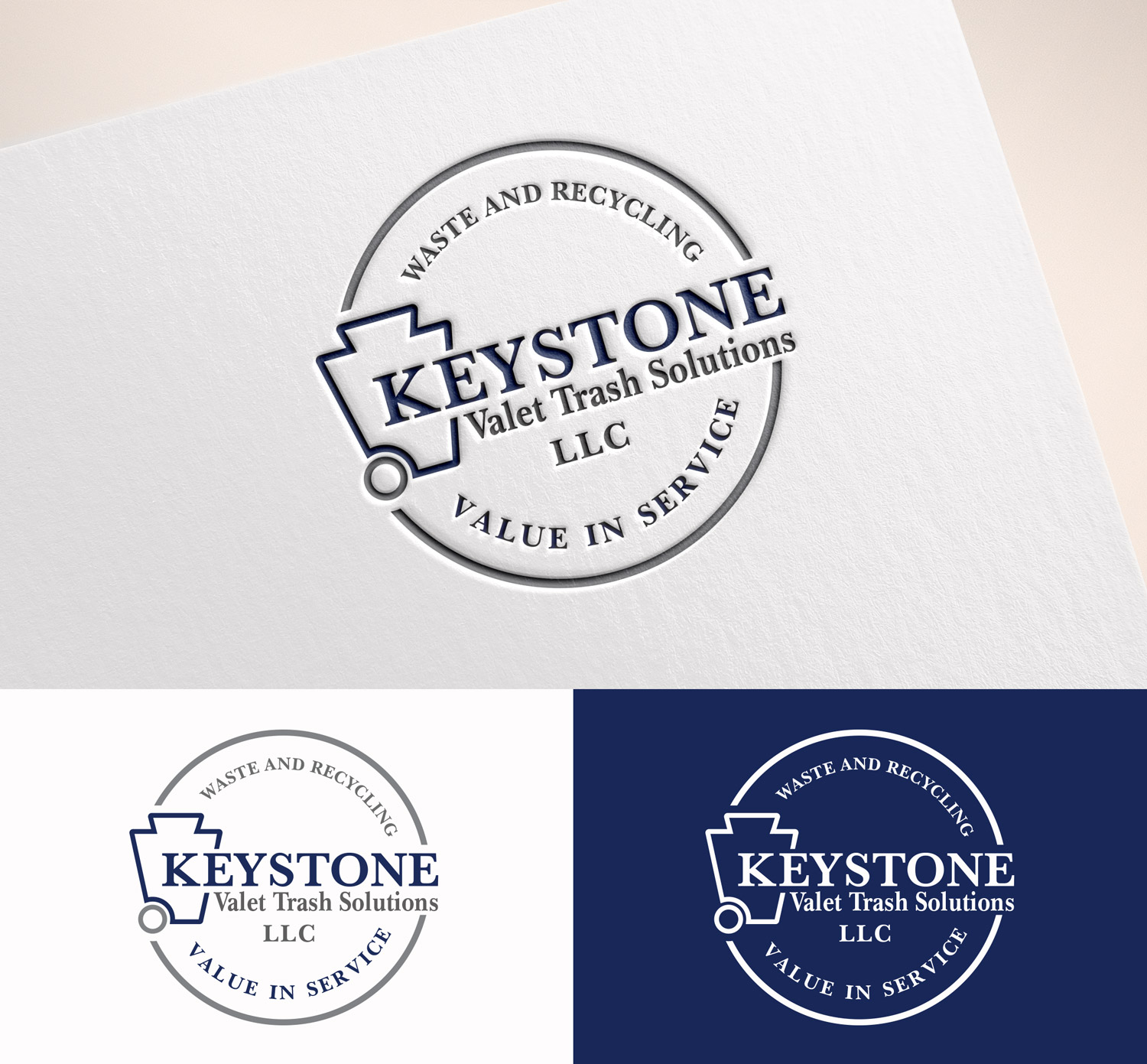 Logo Design for Keystone Valet Trash Solutions LLC. Motto should be ...