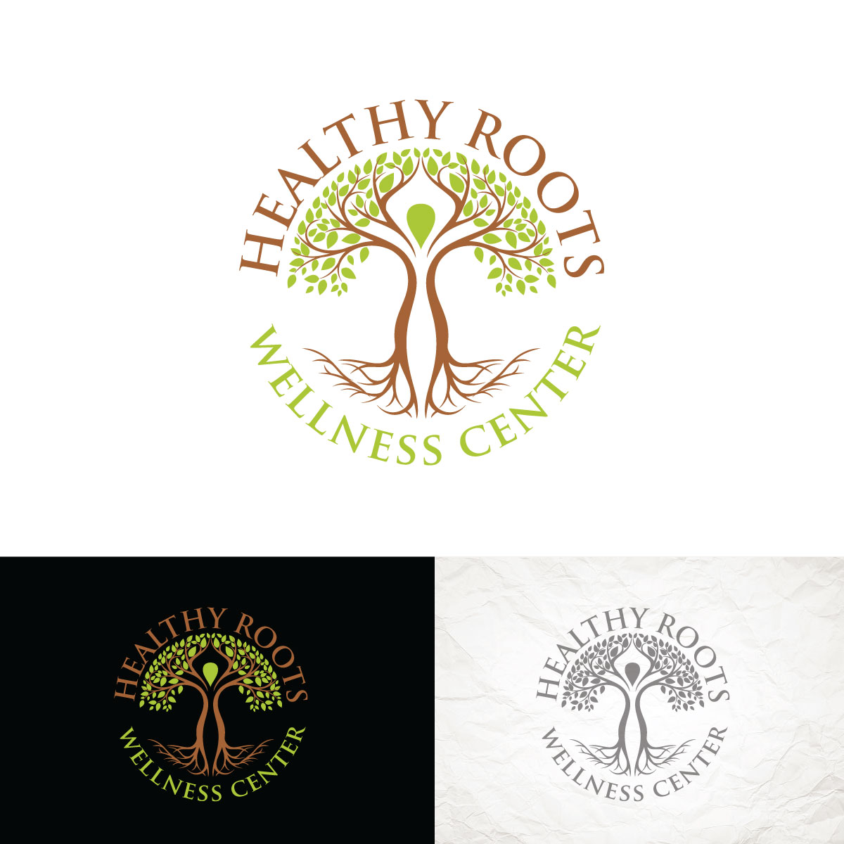 Elegant, Playful Logo Design for Healthy Roots Wellness Center by ...