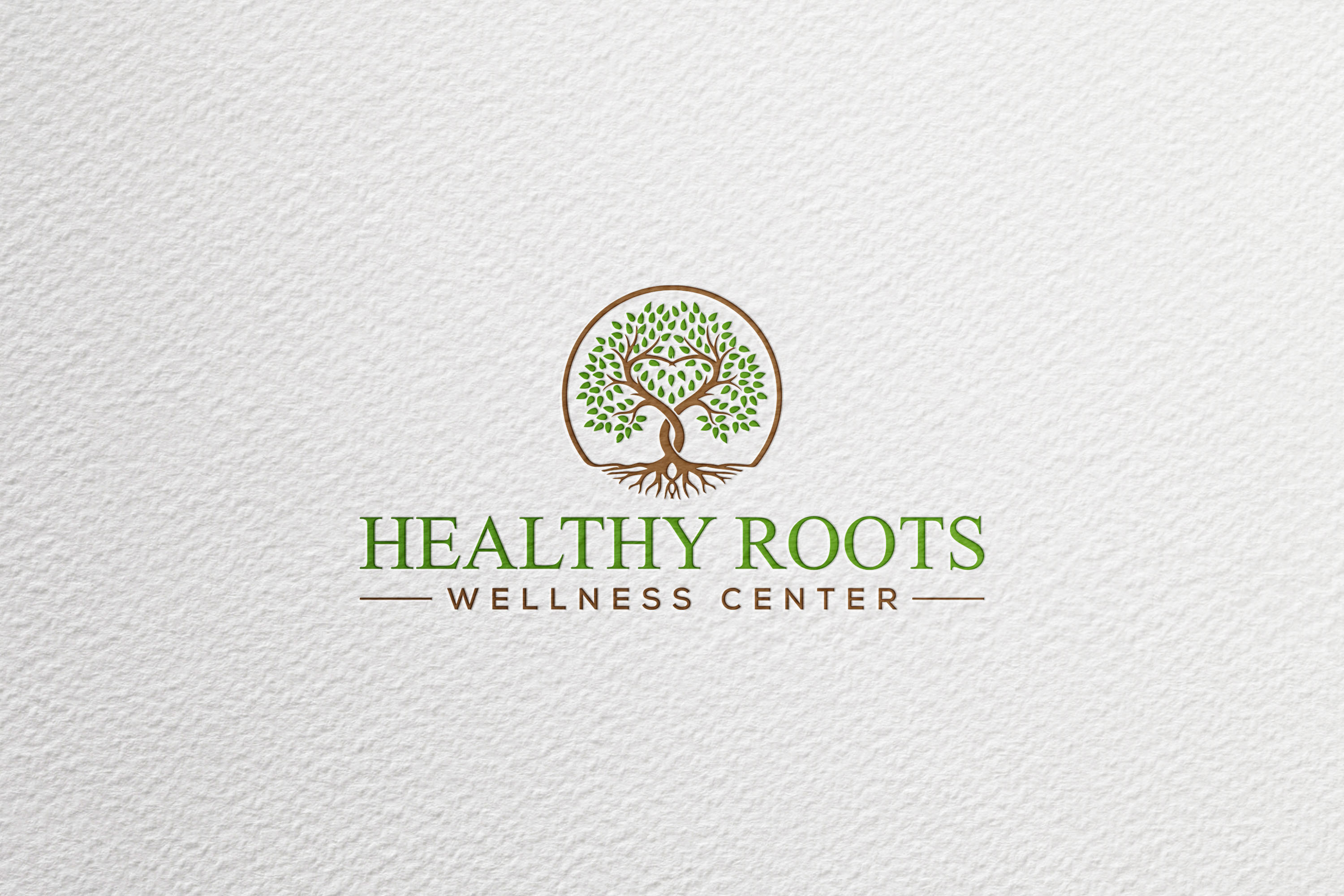 Elegant, Playful Logo Design for Healthy Roots Wellness Center by Sher Dil | Design #33043367