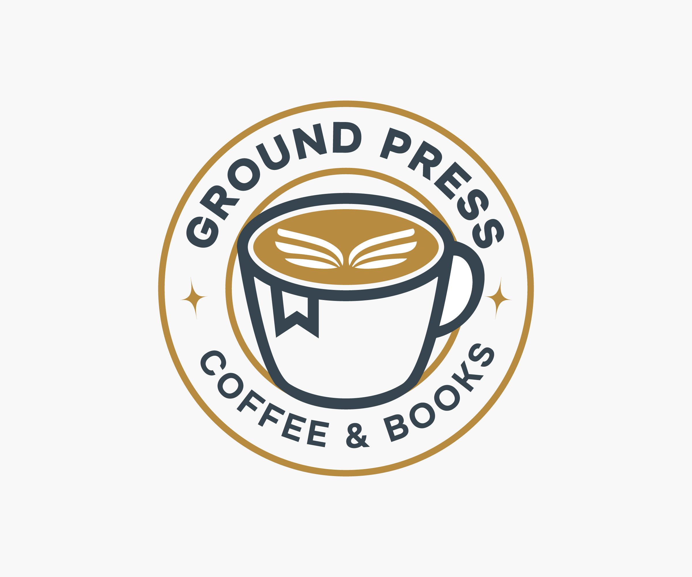 Elegant, Serious, Coffee Shop and Bookstore Logo Design for Ground ...