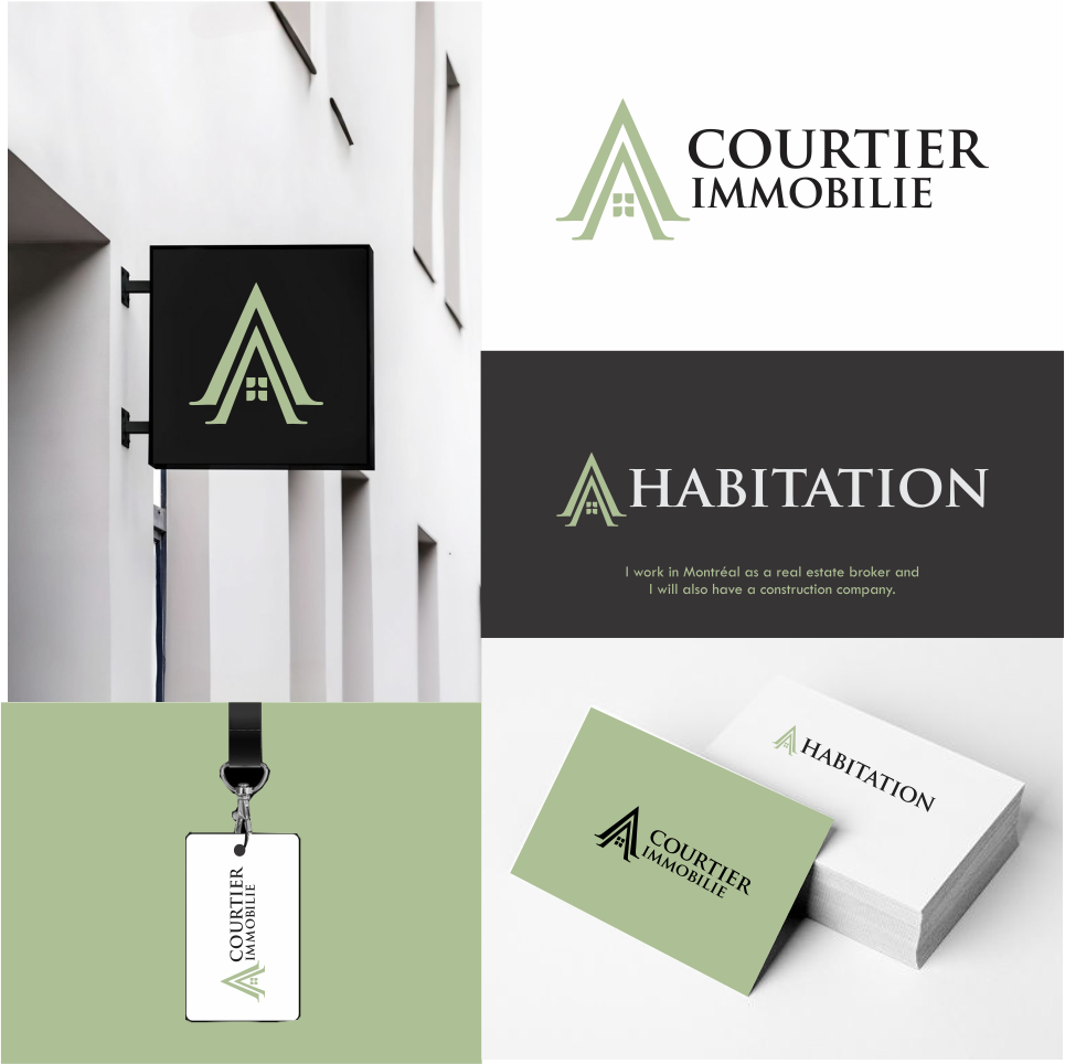 Logo Design for "courtier immobilier"or "habitation" depending on the company I'm using the logo ...