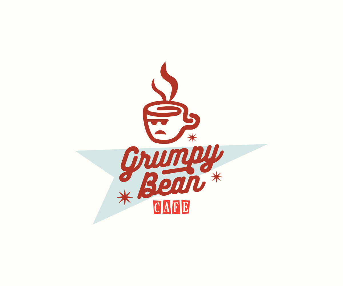 Elegant, Playful, Cafe / Food Service Logo Design for Grumpy Bean Cafe by luiz otavio I DESIGN ...