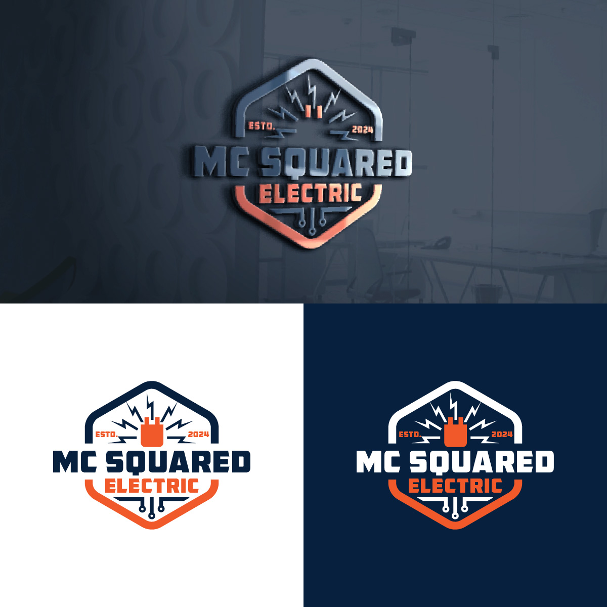 Masculine, Bold, Construction. Electrical Logo Design for MC Squared ...