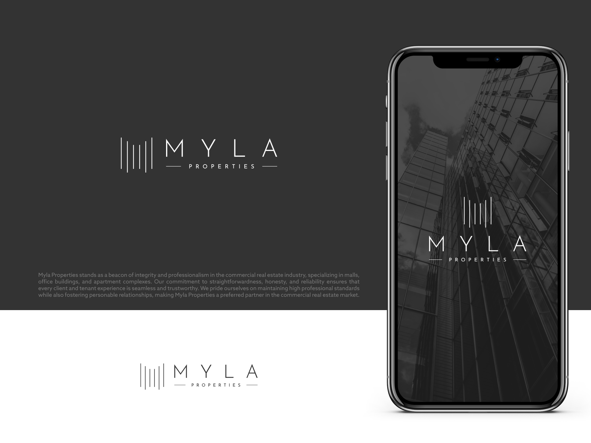 Serious, Conservative, Real estate. Logo Design for MYLA PROPERTIES by ...