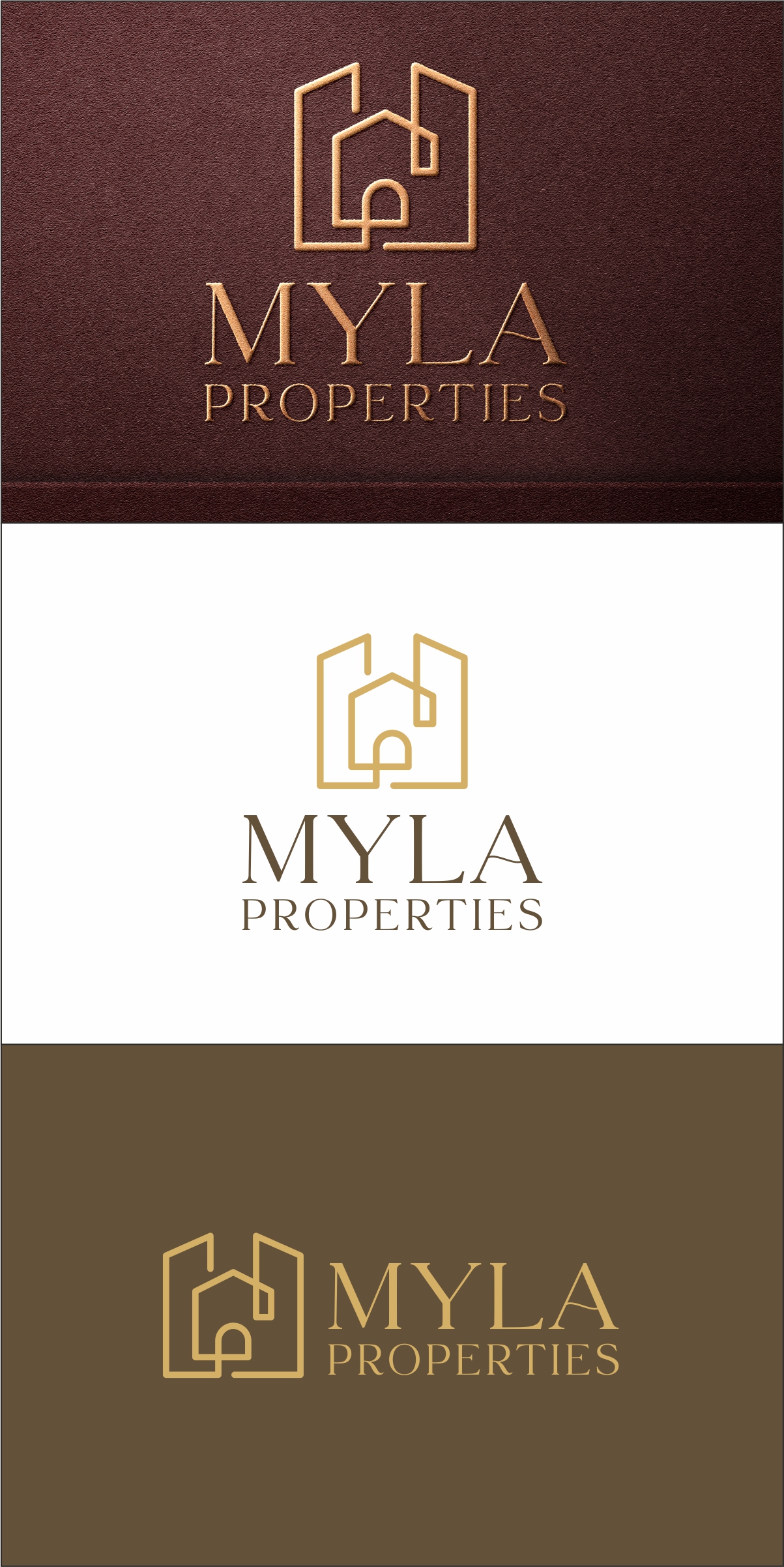 Serious, Conservative, Real estate. Logo Design for MYLA PROPERTIES by Robert Macwan | Design ...