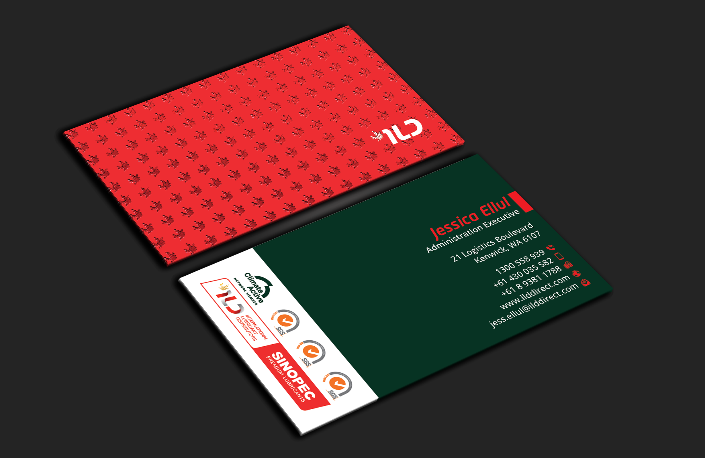 Upmarket, Professional Business Card Design for ILD-SINOPEC by ...