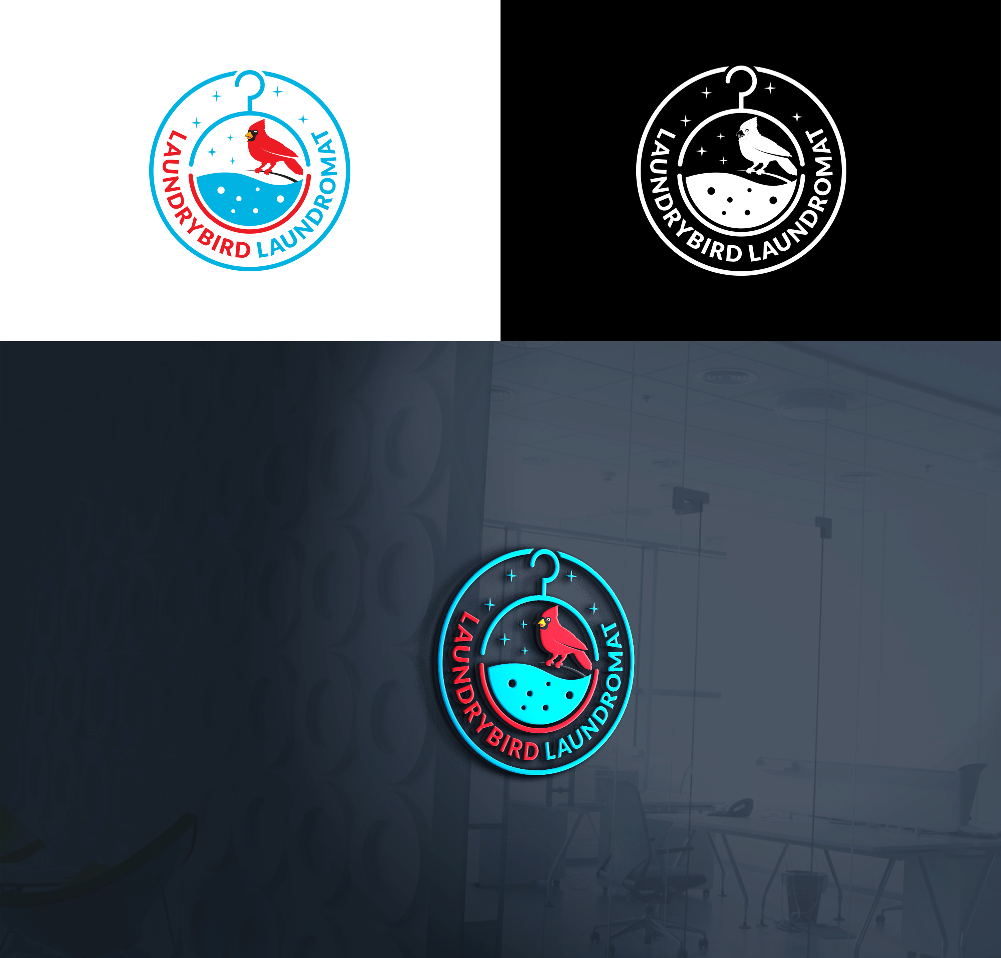 Modern, Bold, Self service laundry Logo Design for Laundrybird ...