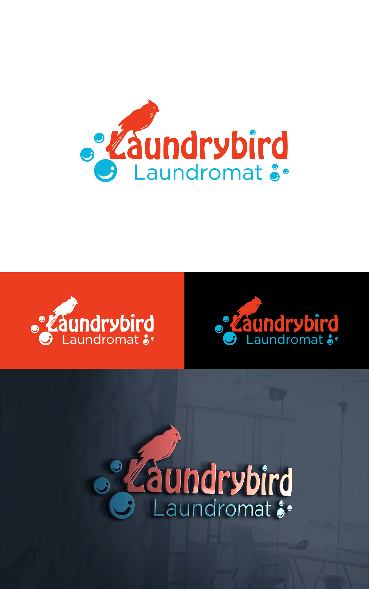 Modern, Bold, Self service laundry Logo Design for Laundrybird ...