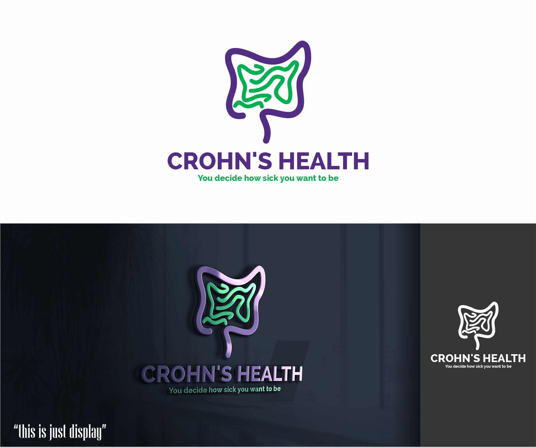 Logo Design for "Crohn's Health" "You decide how sick you want to be ...