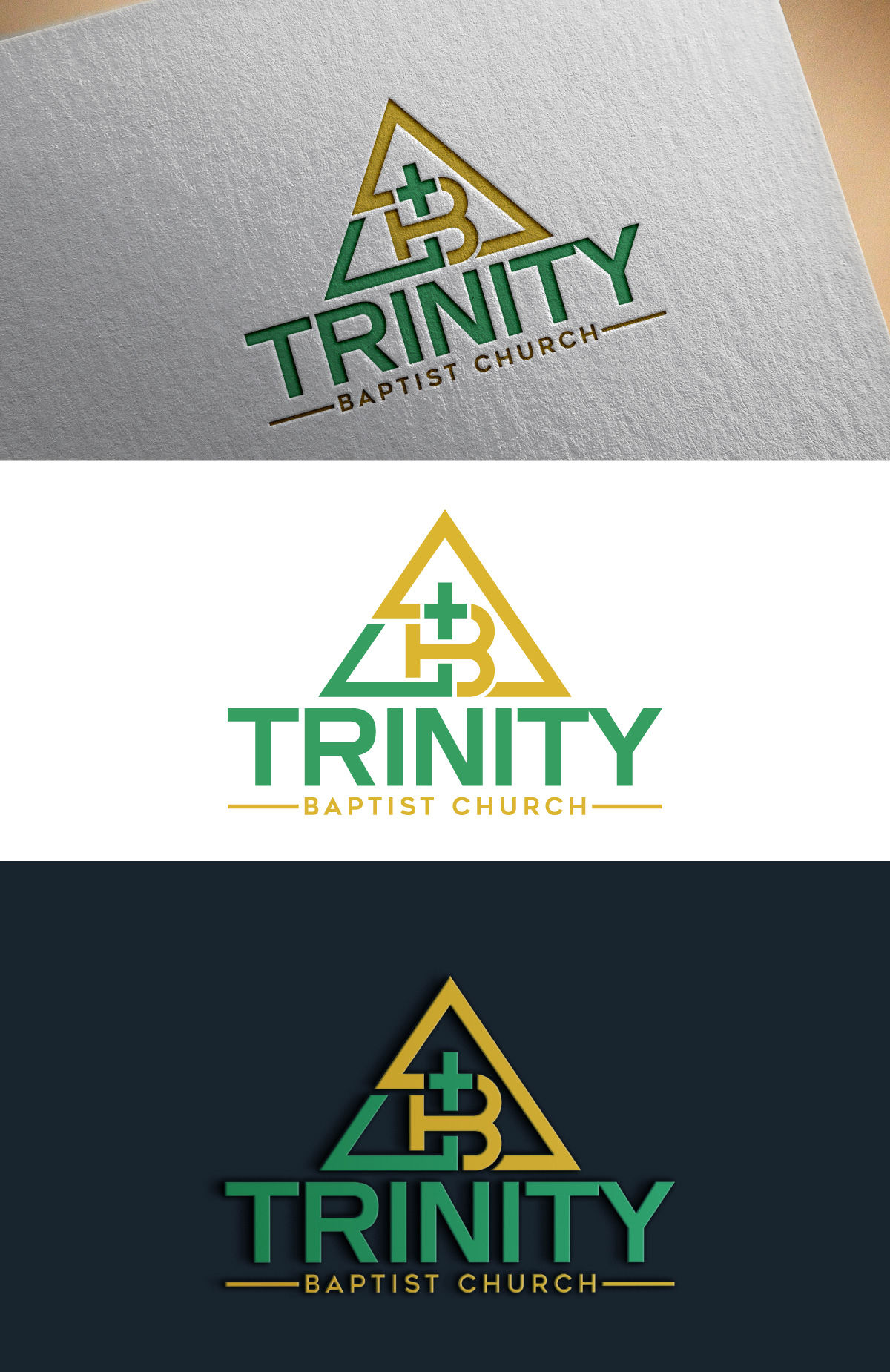 Elegant, Playful Logo Design for Trinity Baptist Church by justinlanz ...