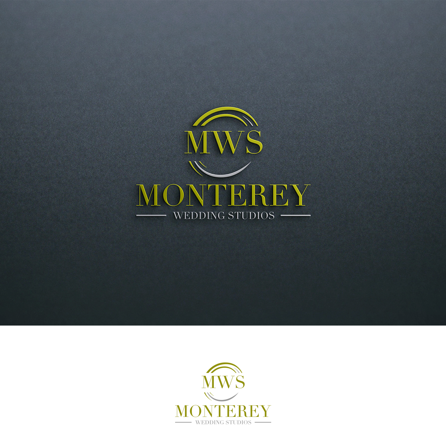 Elegant, Playful Logo Design for Monterey Wedding Studios or MWS by AMMERA | Design #33146843