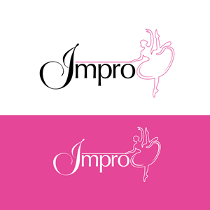 Dance studio logo wit an one line ballerina | 82 Logo Designs for Impro