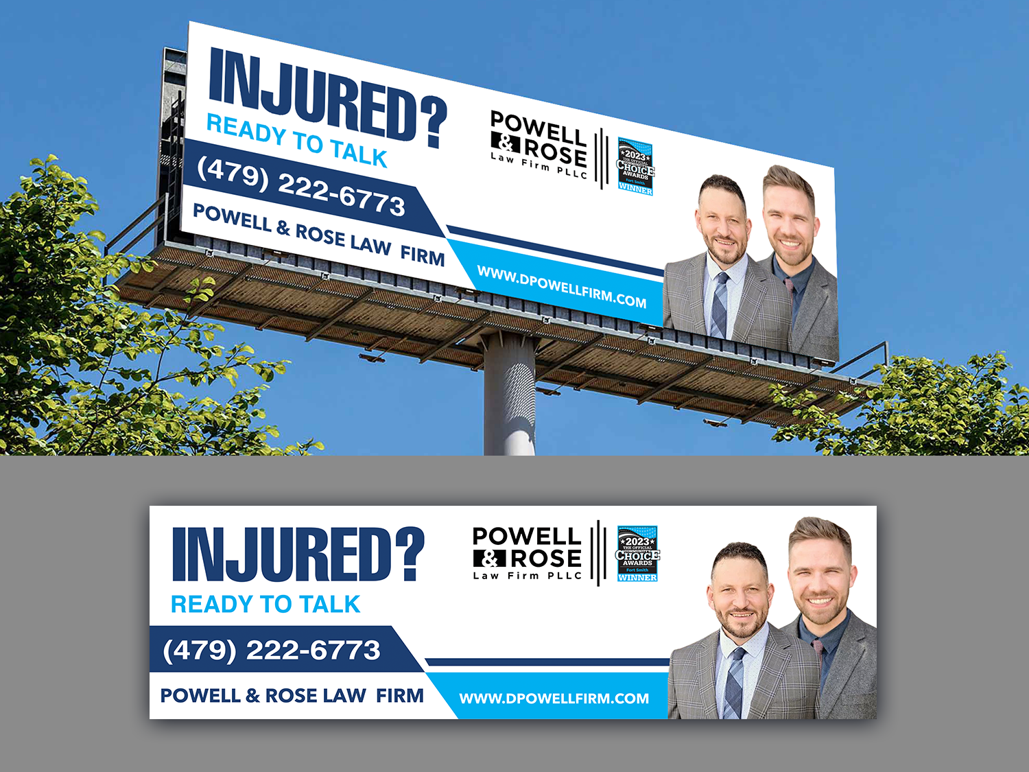 Serious, Modern Billboard Design for Law Offices of David L Powell ...