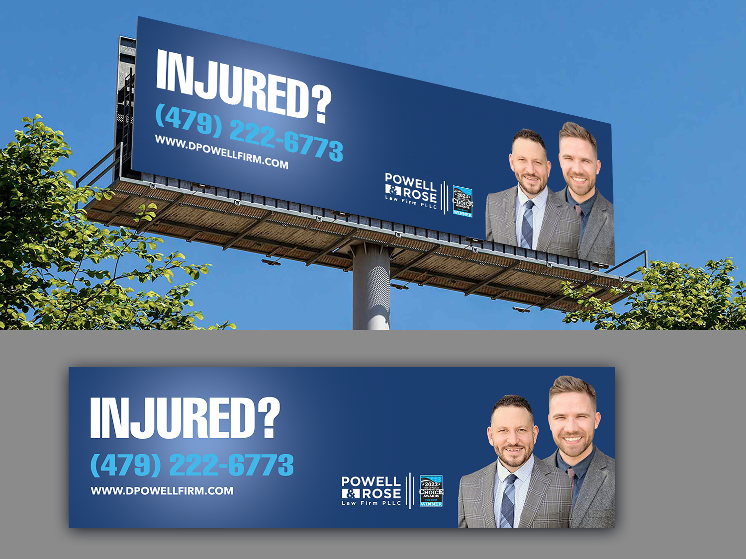 Serious, Modern Billboard Design for Law Offices of David L Powell ...