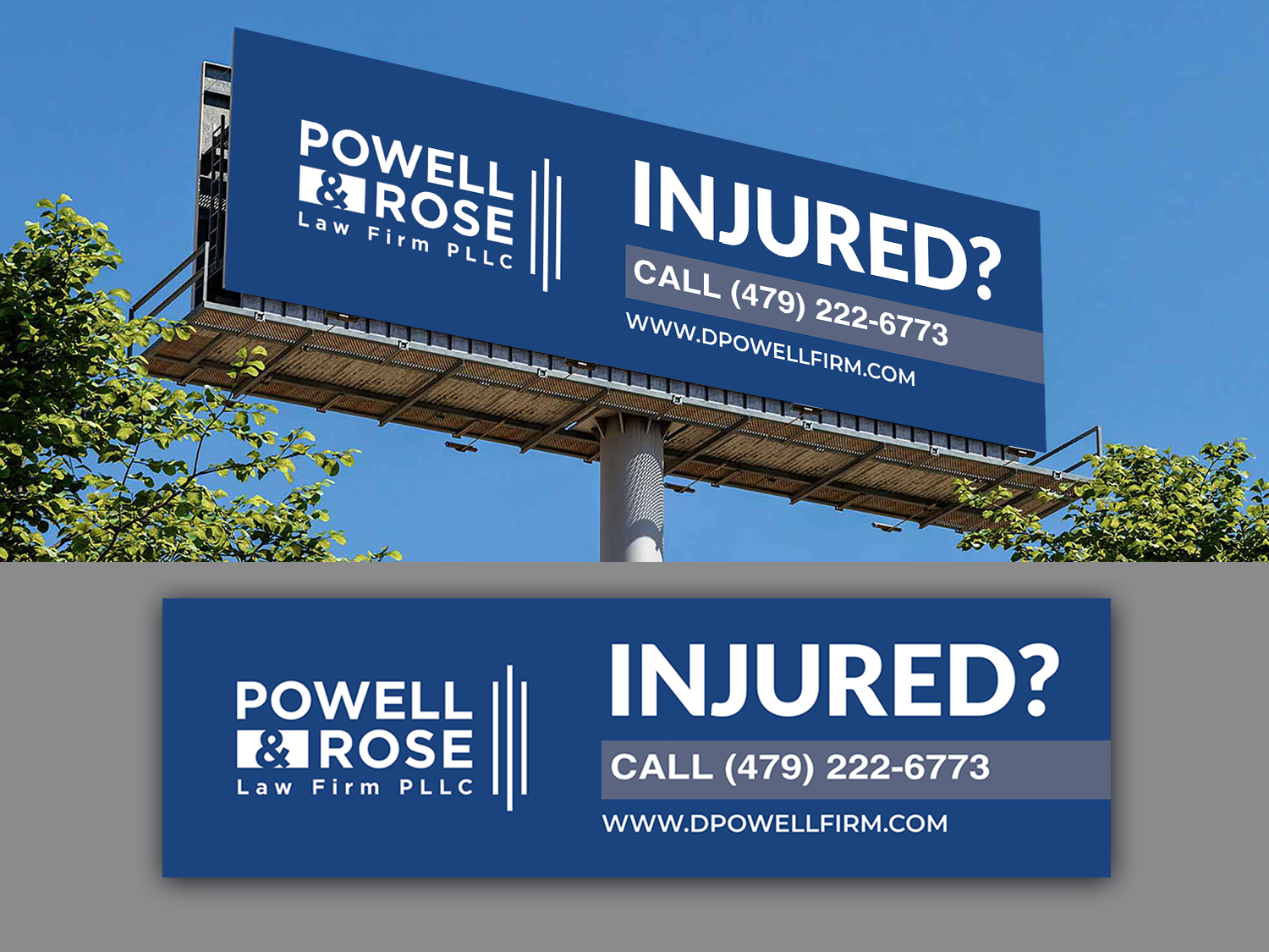 Serious, Modern Billboard Design for Law Offices of David L Powell ...