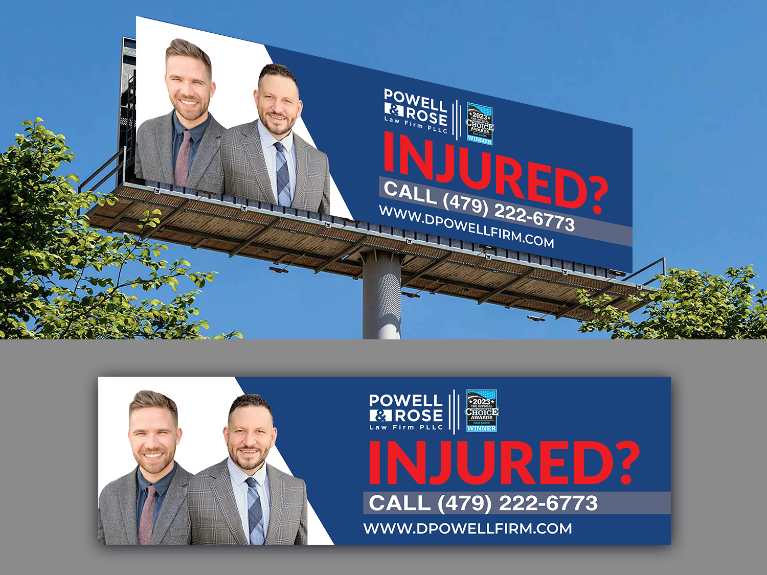 Serious, Modern Billboard Design for Law Offices of David L Powell ...