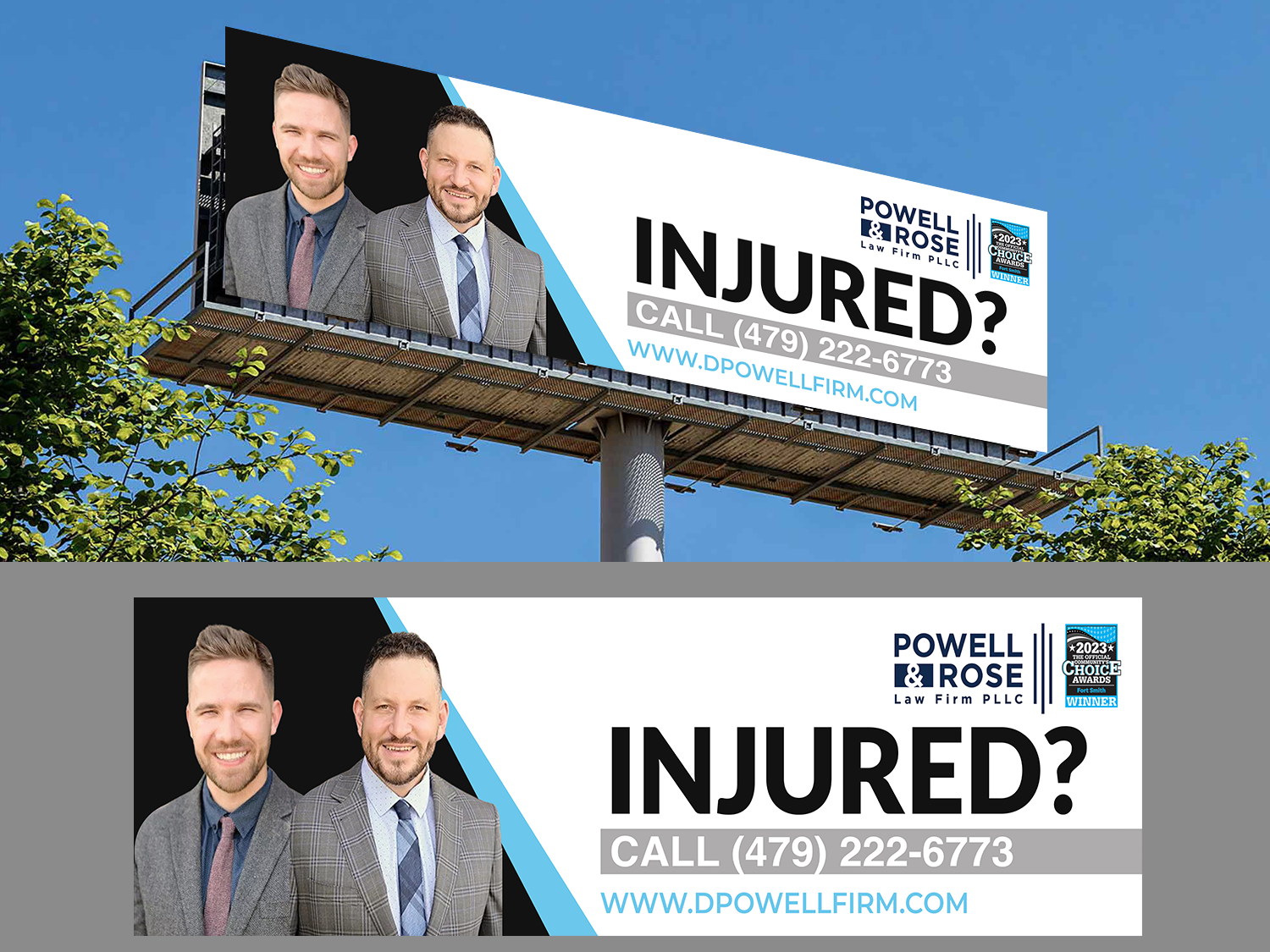 Serious, Modern Billboard Design for Law Offices of David L Powell ...