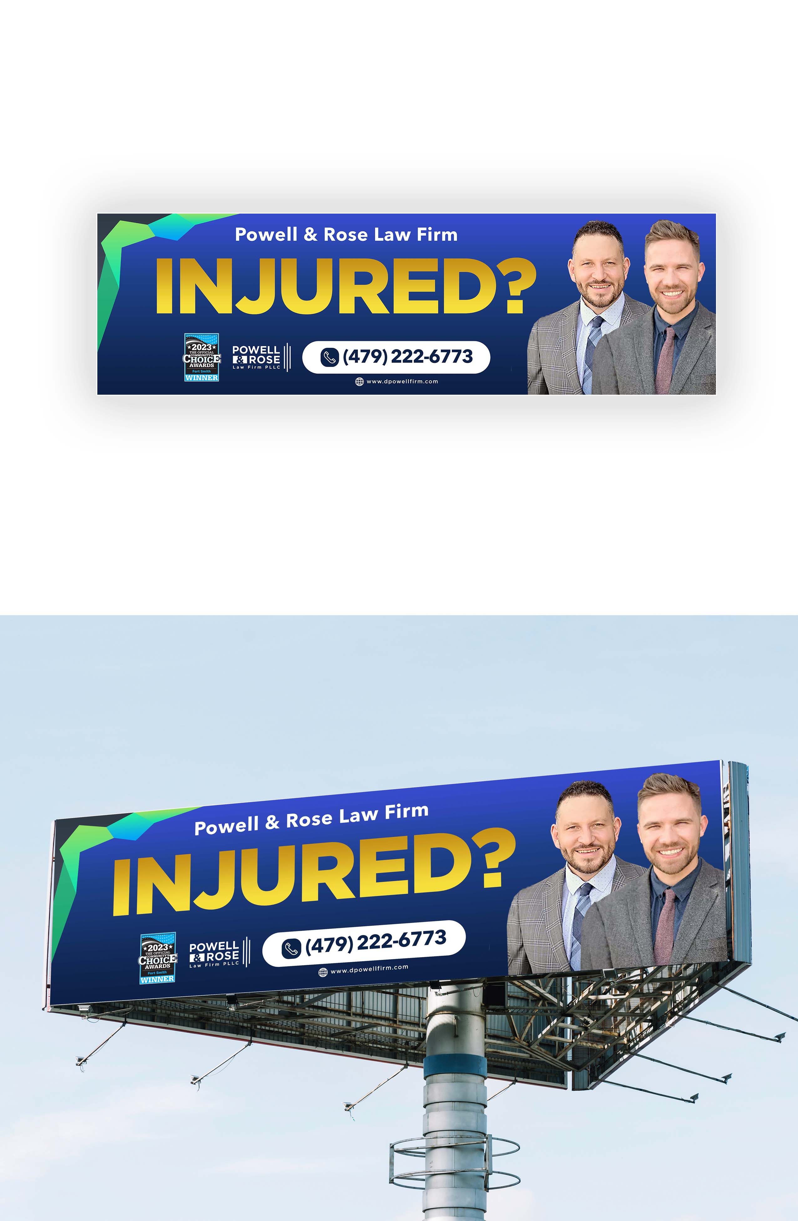 Serious, Modern Billboard Design for Law Offices of David L Powell ...