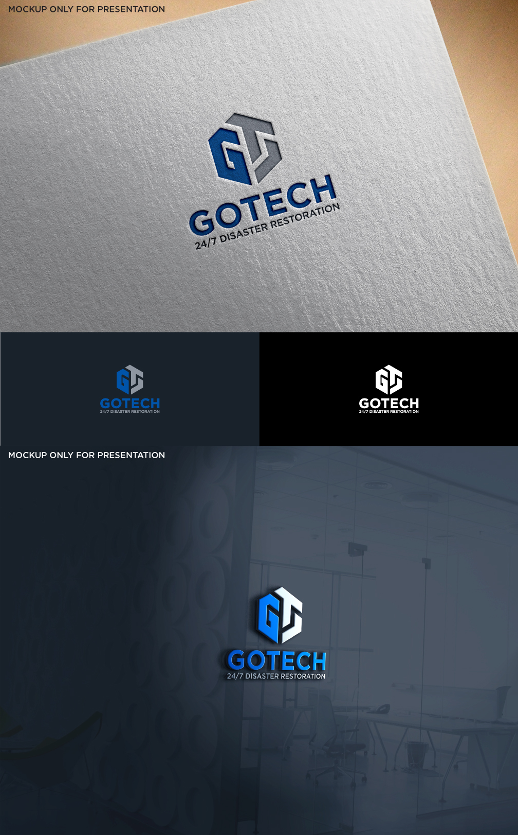 Serious, Elegant, Disaster Restoration Logo Design for GoTech 24/7 ...
