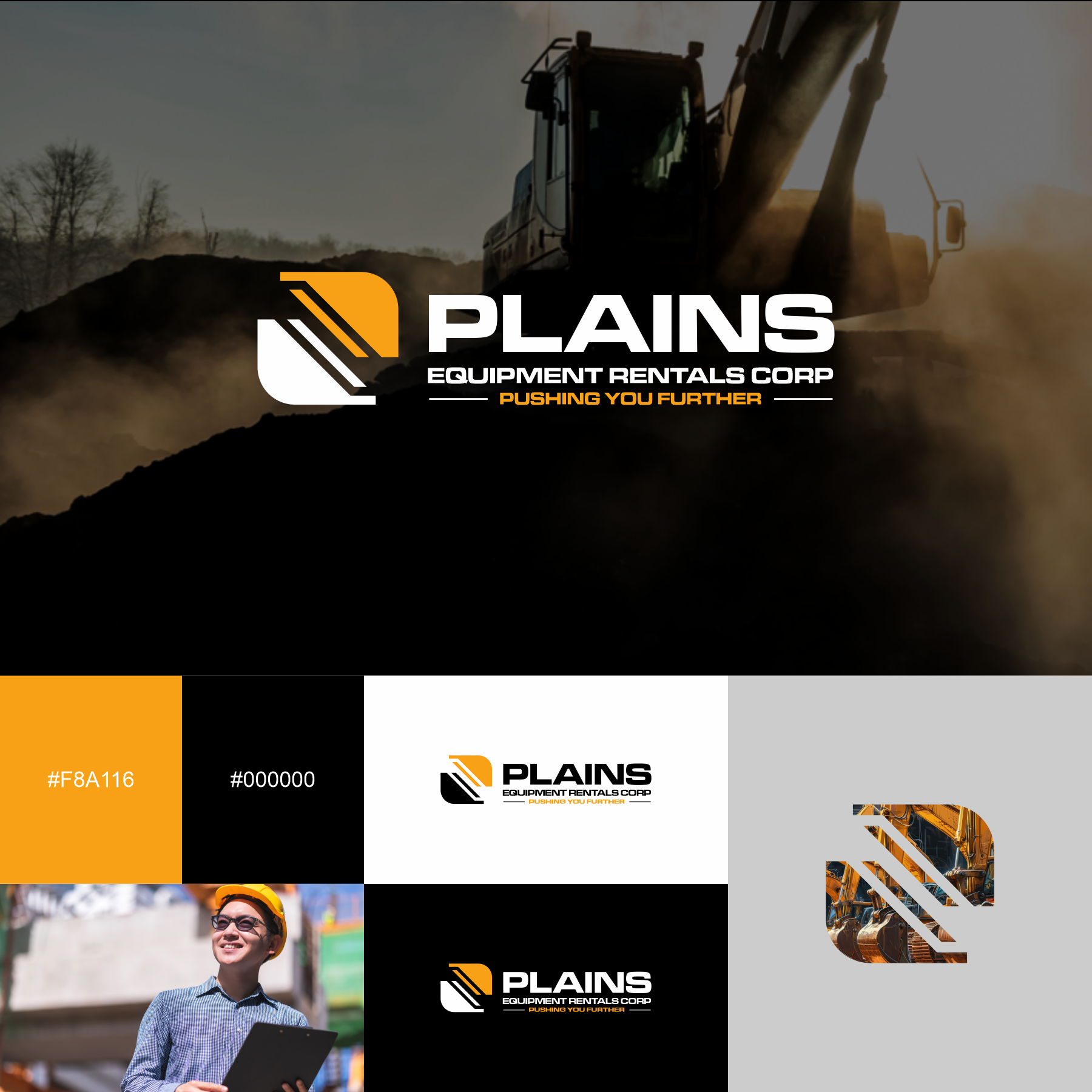Logo Design for PLAINS EQUIPMENT RENTALS CORP slogan "PUSHING YOU FURTHER" by sabina aiko ...