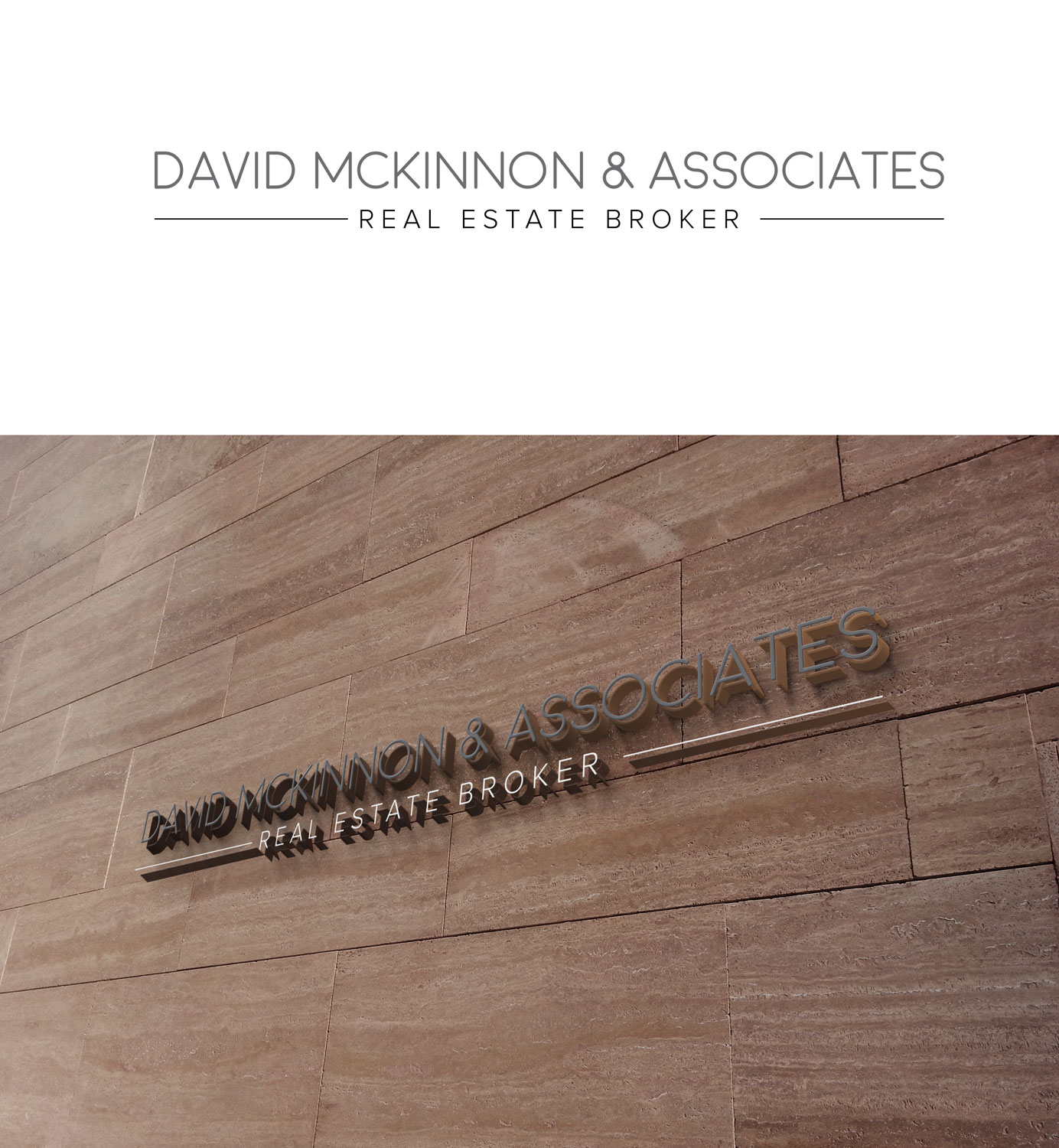 Conservative, Upmarket, Real Estate Logo Design for David McKinnon ...