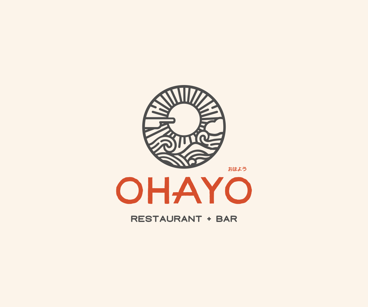 Upmarket, Playful, Restaurant Logo Design for OHAYO restaurant + bar ...