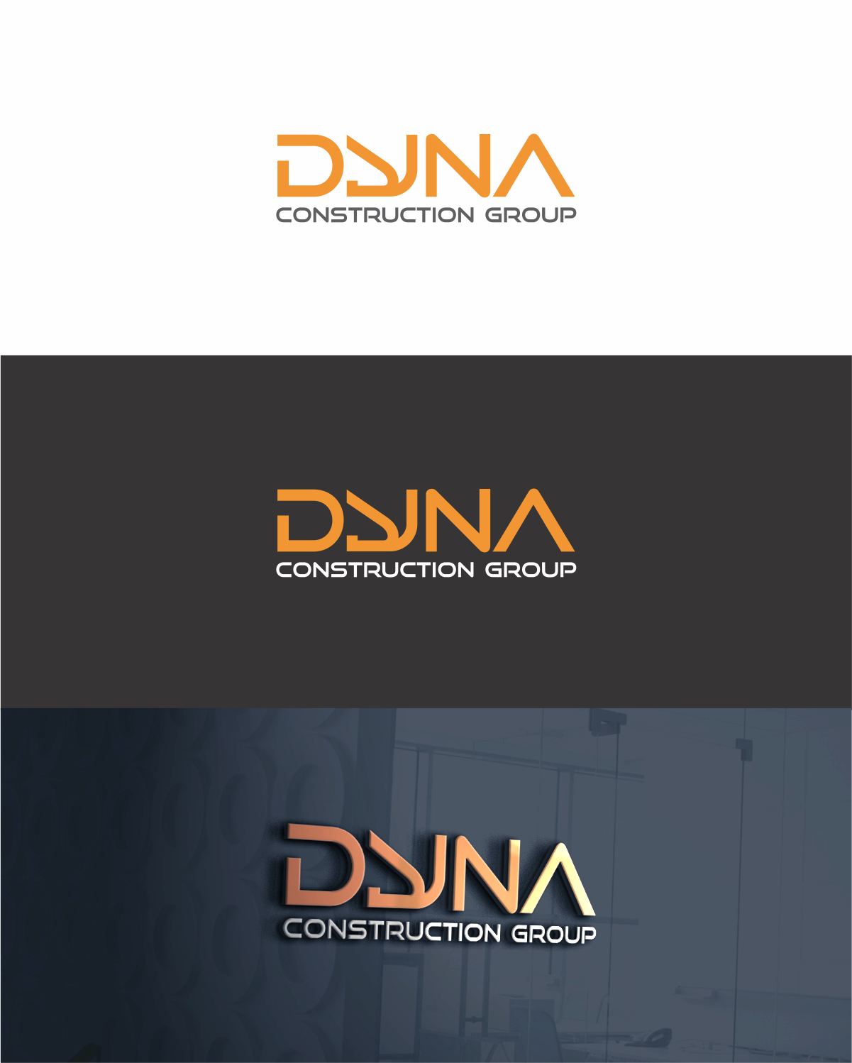 Logo Design for Dyna Construction Group ("construction group" can be ...