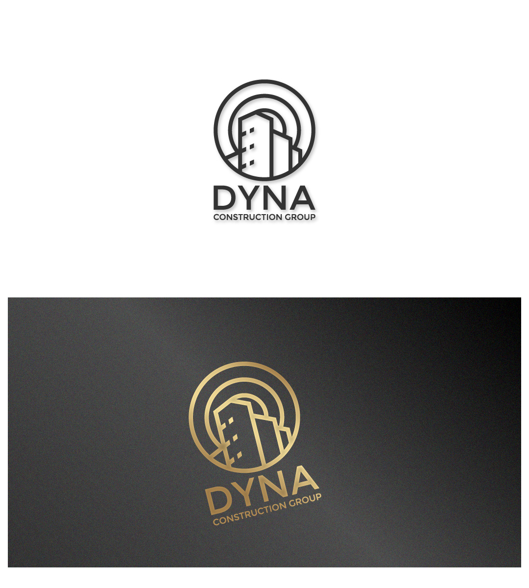 Logo Design for Dyna Construction Group ("construction group" can be ...