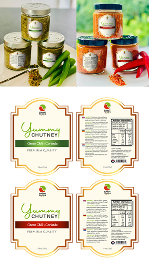 Label Design for 2x Chutney Products | 49 Label Designs for Yummy Foods ...