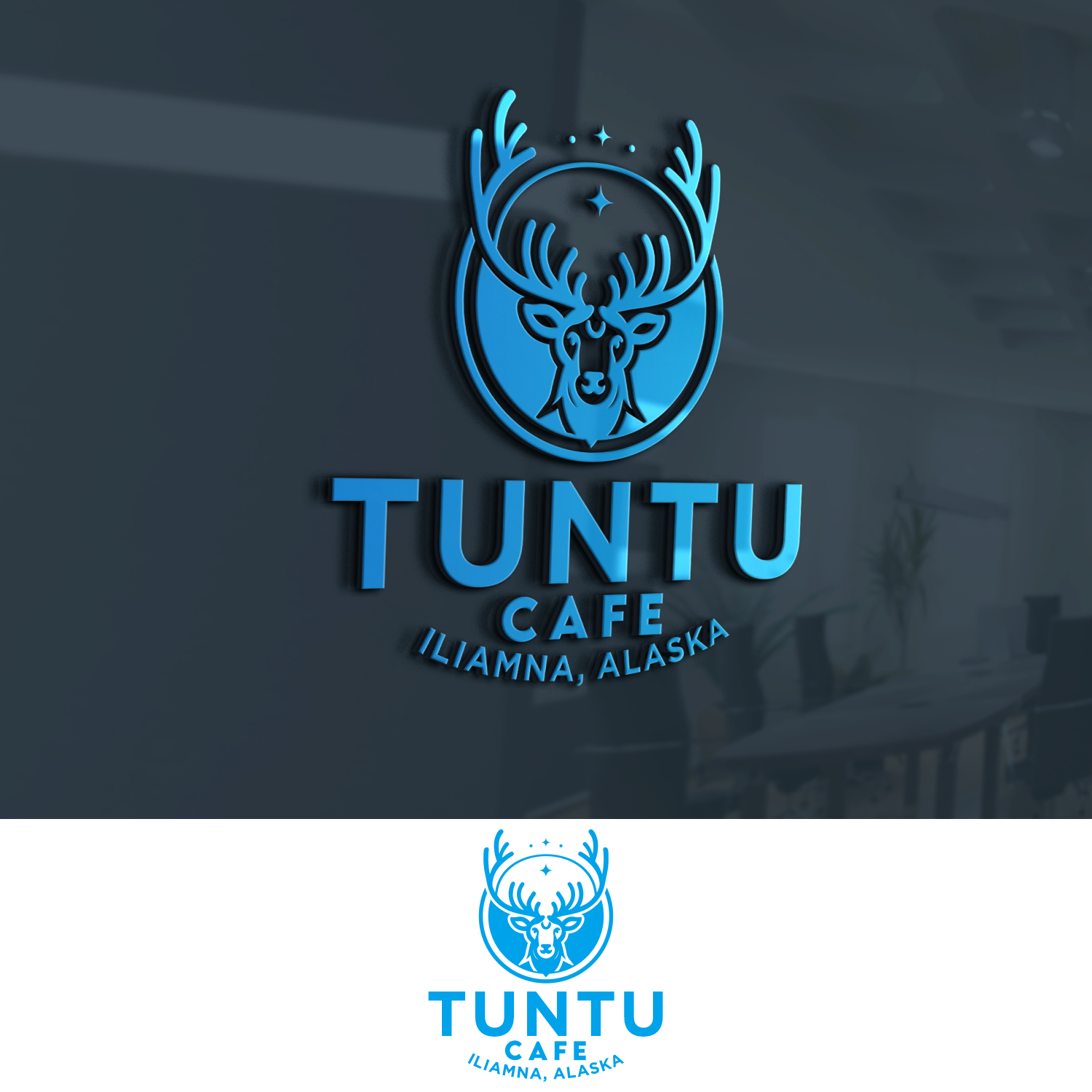 Logo Design for Tuntu Cafe, Iliamna, Alaska by Abigaill_design | Design ...