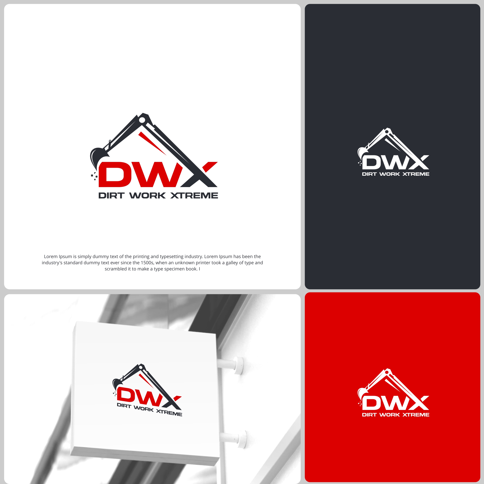 Masculine, Bold, Excavation and Demolition Logo Design for DWX by ...