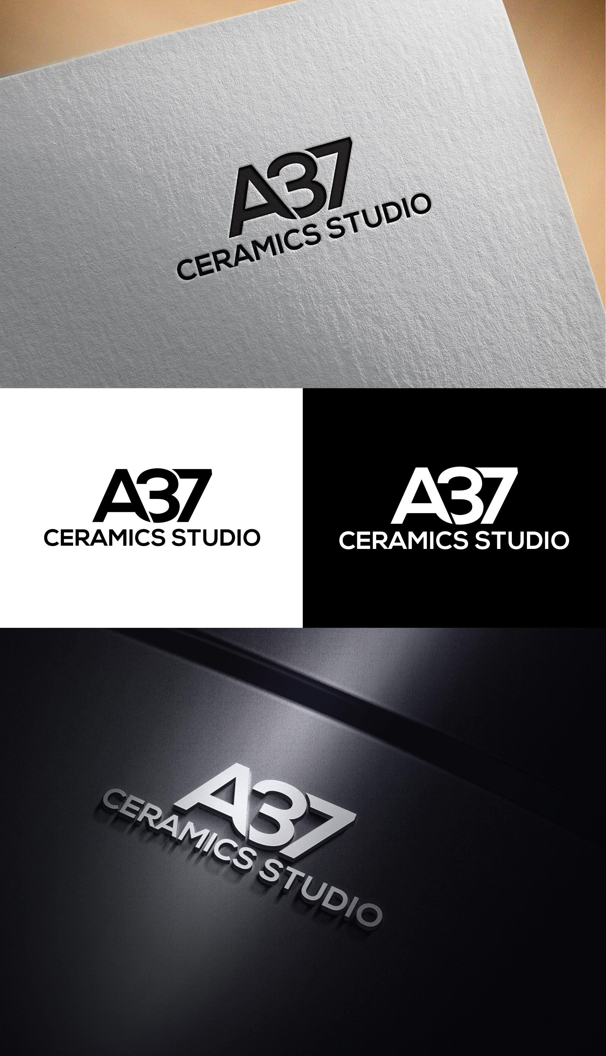 Modern, Conservative Logo Design for A37 Ceramics studio by devedjns ...