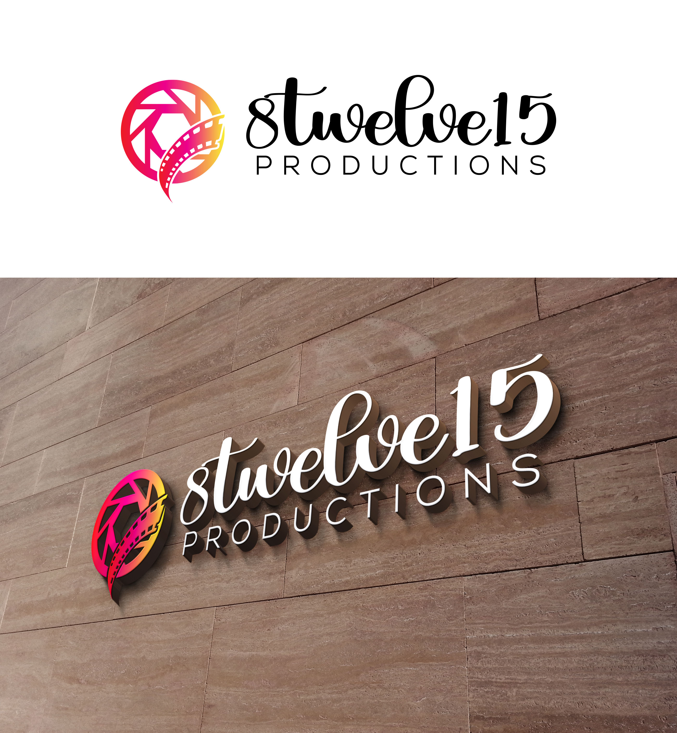 Colorful, Bold, Independent film and media Logo Design for 8twelve15 ...