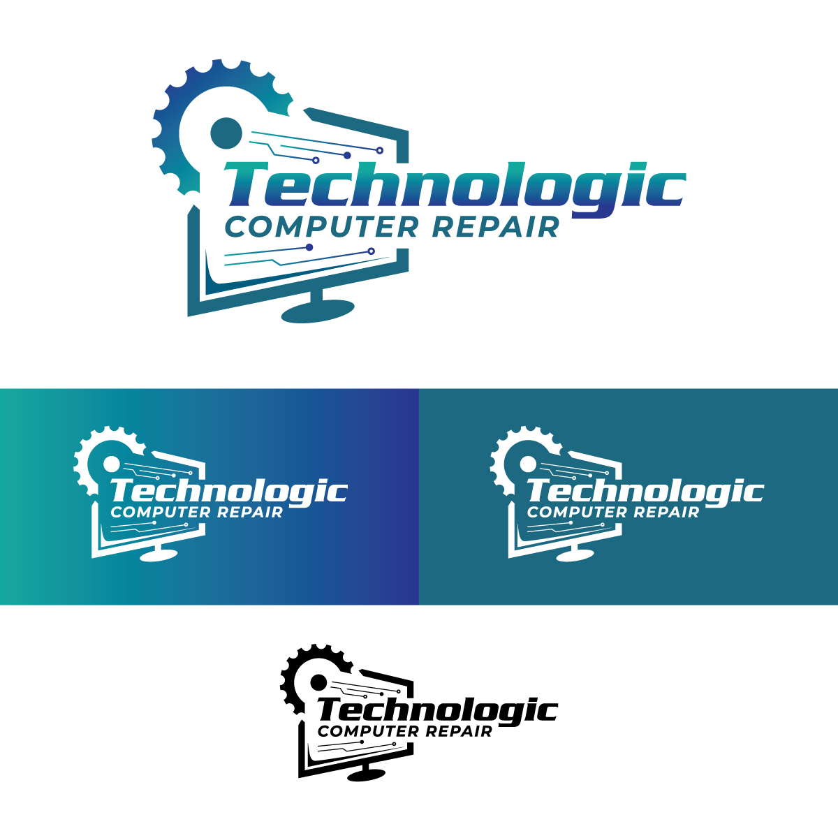 Modern, Masculine, Technology Logo Design for Technologic Computer Repair by DesignFriday ...
