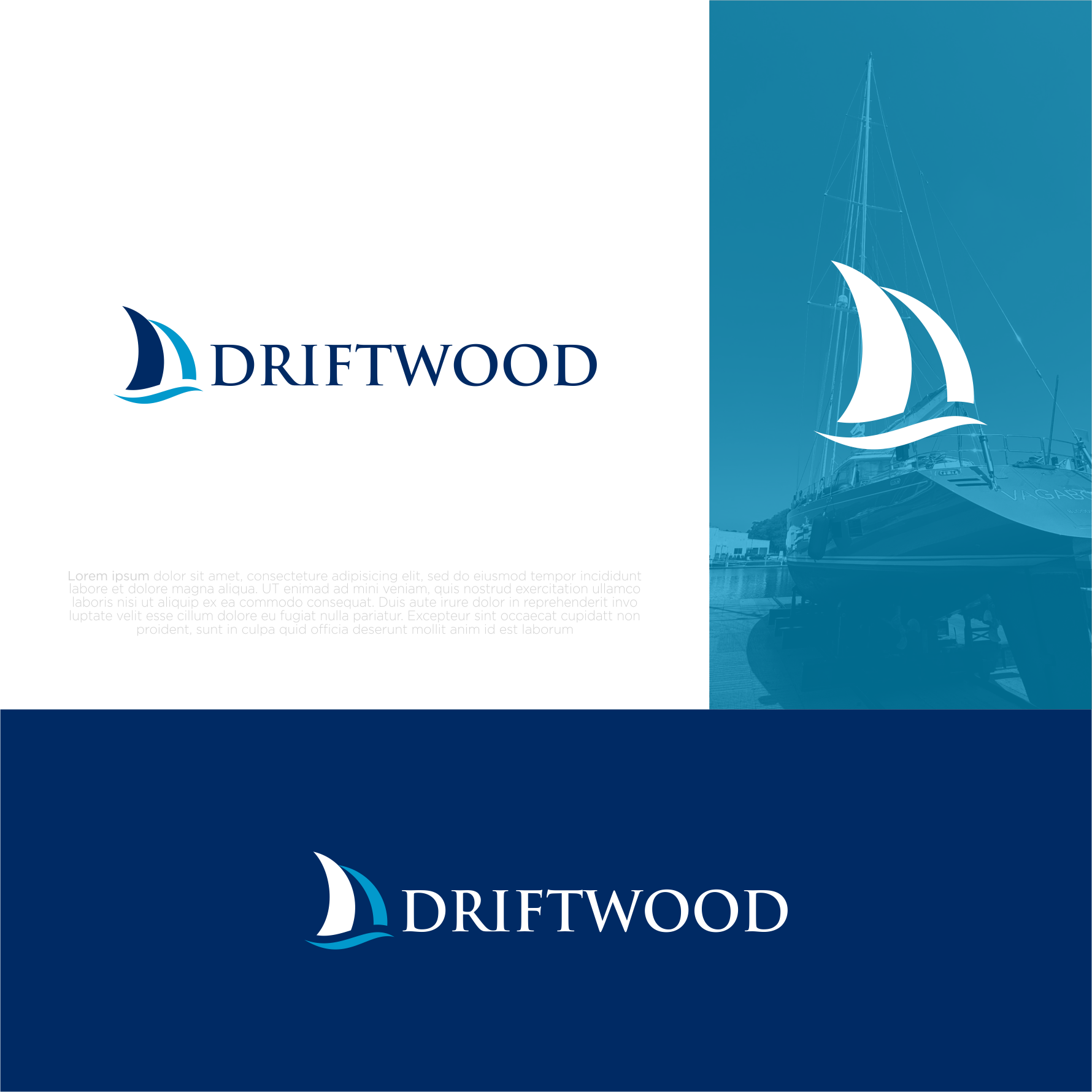 Elegant, Playful, Yacht apparel Logo Design for The word DRIFTWOOD and ...