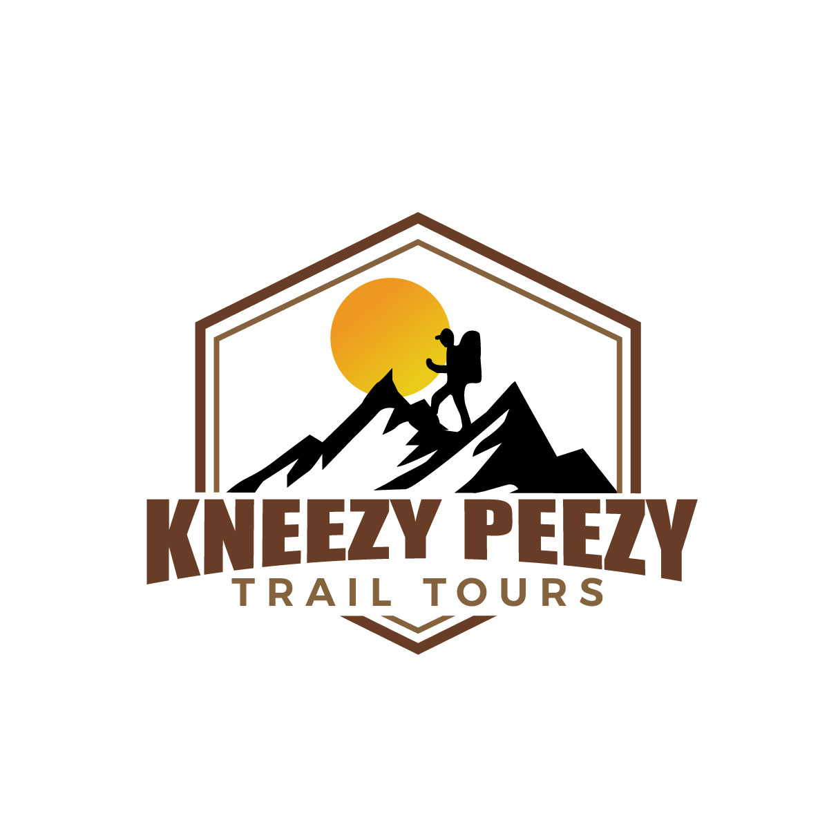 Bold, Playful, Tour Company Logo Design for Kneezy Peezy Trail Tours by ...