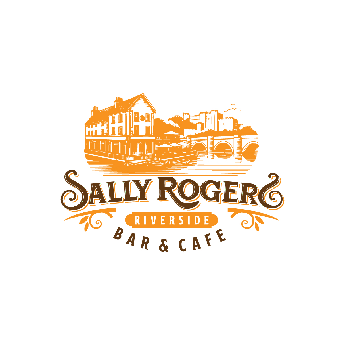 Elegant, Playful, Bar, cafe Logo Design for Sally Rogers. Riverside Bar ...