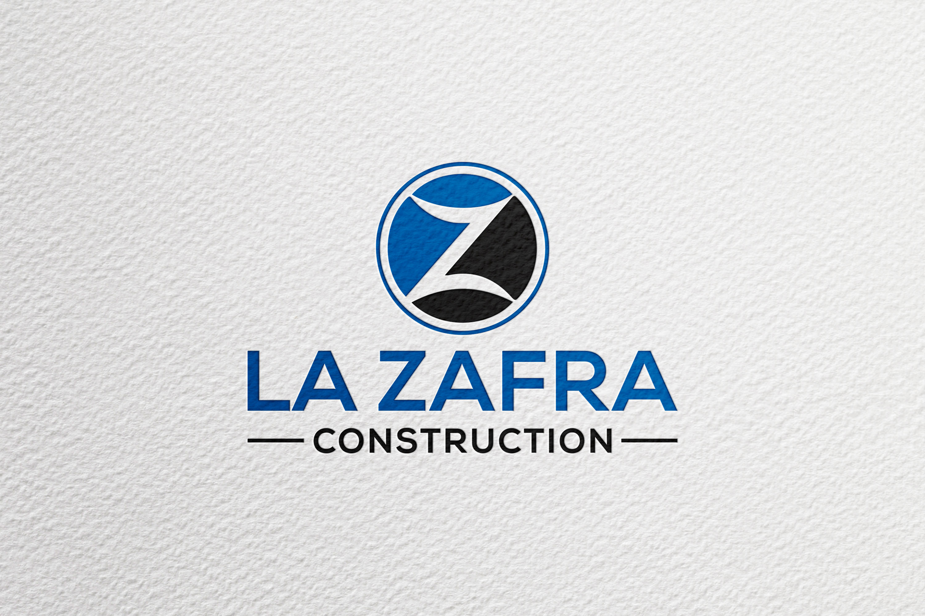 Serious, Professional, Concrete Paving Construction Logo Design for LA ZAFRA CONSTRUCTION and “Z ...